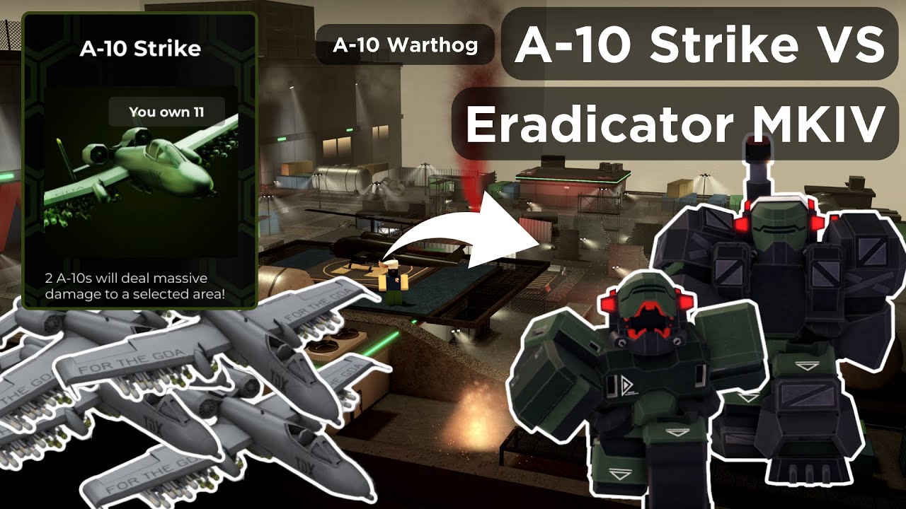 TDX A-10 STRIKE ONLY VS ERADICATOR MKIV | Roblox - YouTube
