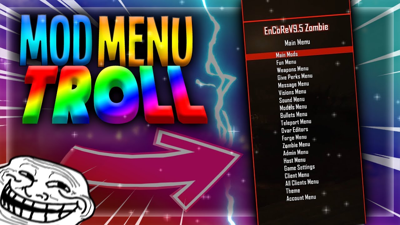 Black ops 2 Zombie - Troll Mod Menu [FR] - YouTube