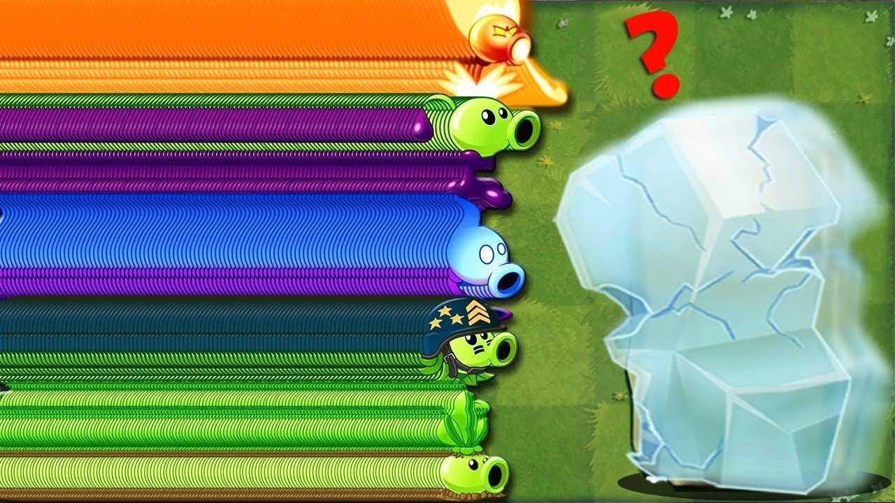 PvZ 2 Challenge - All Plants VS Stone Block & Ice Block - Who Will Win ...