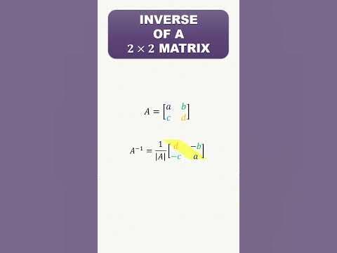 2x2 Matrix inverse #mathematics #easymaths #matrix #inverse - YouTube