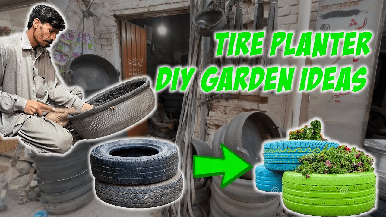 Recycling Old Tires into Tire Planters | Garden Ideas Reusing Old Tires ...
