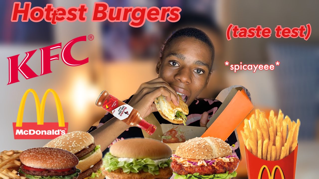 FAST FOOD SPICY BURGER TASTE TEST - YouTube