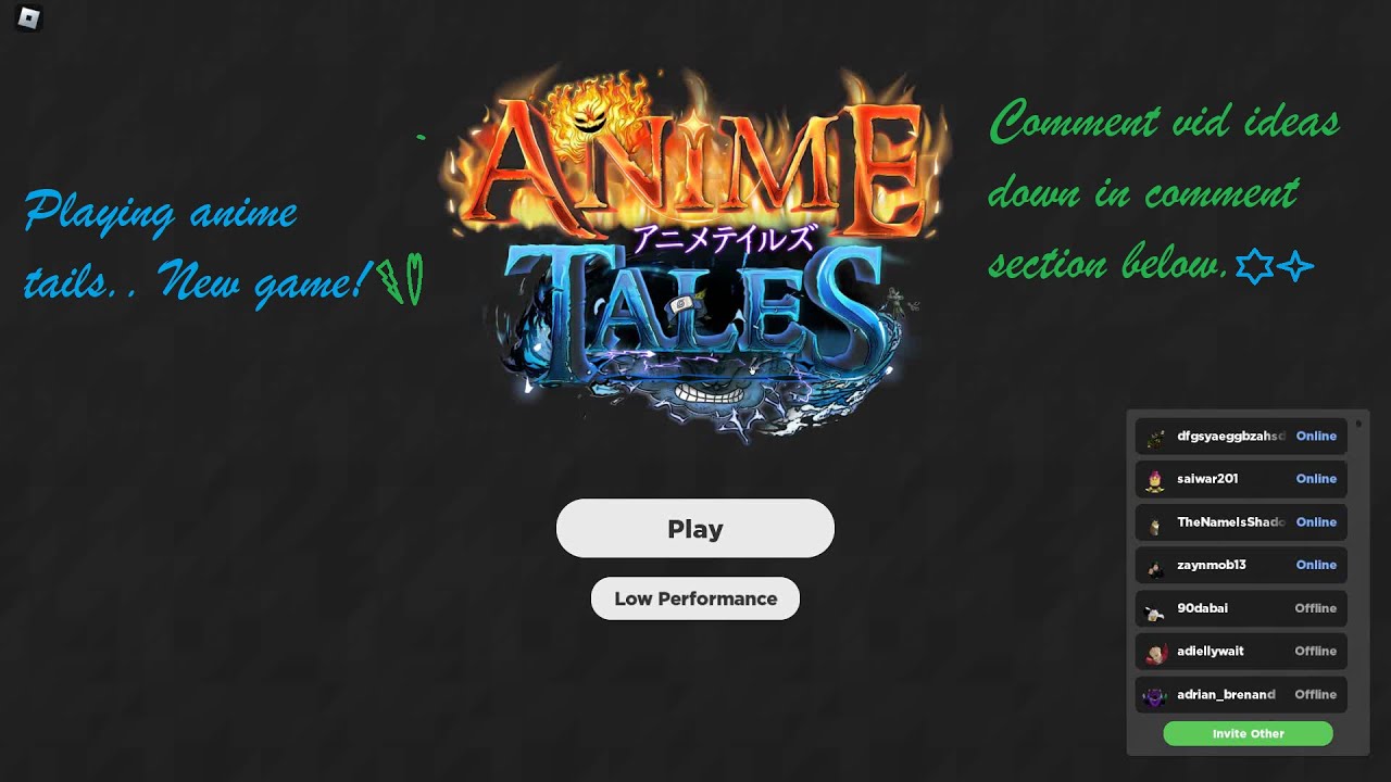 Playing anime tales!(read description) - YouTube