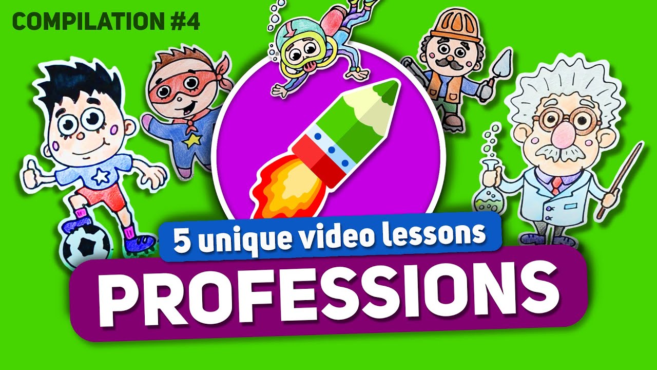HOW TO DRAW PROFESSIONS compilation #4 - YouTube