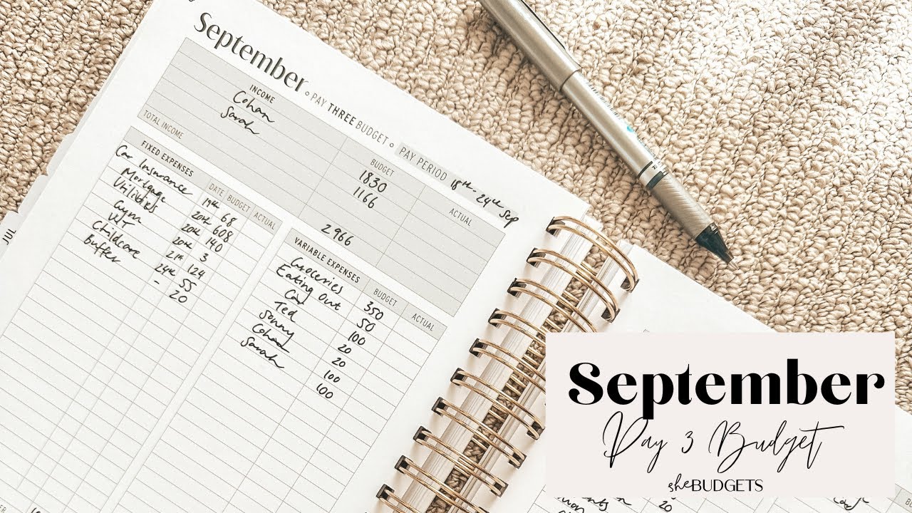 September Pay Three Budget | Zero Based Budget | Budget Planner | How ...