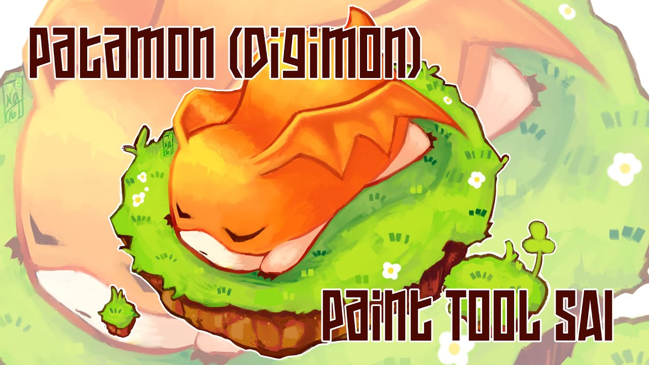 Timelapse - [ Paint Tool SAI ] Digimon: Patamon - YouTube