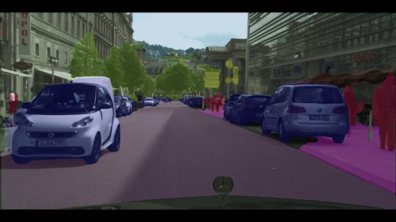 Online Semantic Segmentation using AdapNet - Cityscapes Demo - YouTube