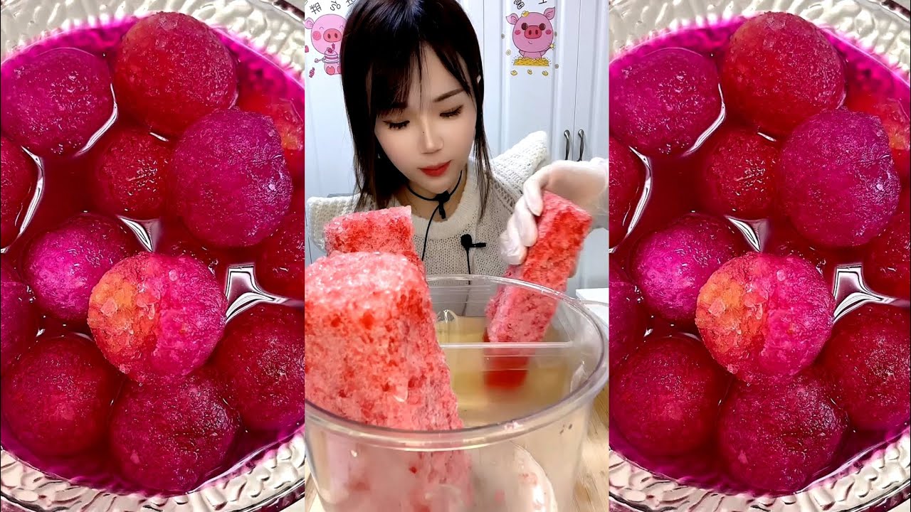 ASMR SHAVED ICE EATING + WATER. ICE EATING - YouTube