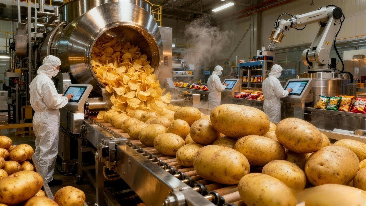 Inside a Modern Potato Chip Factory | The Journey from Field to Bag ...