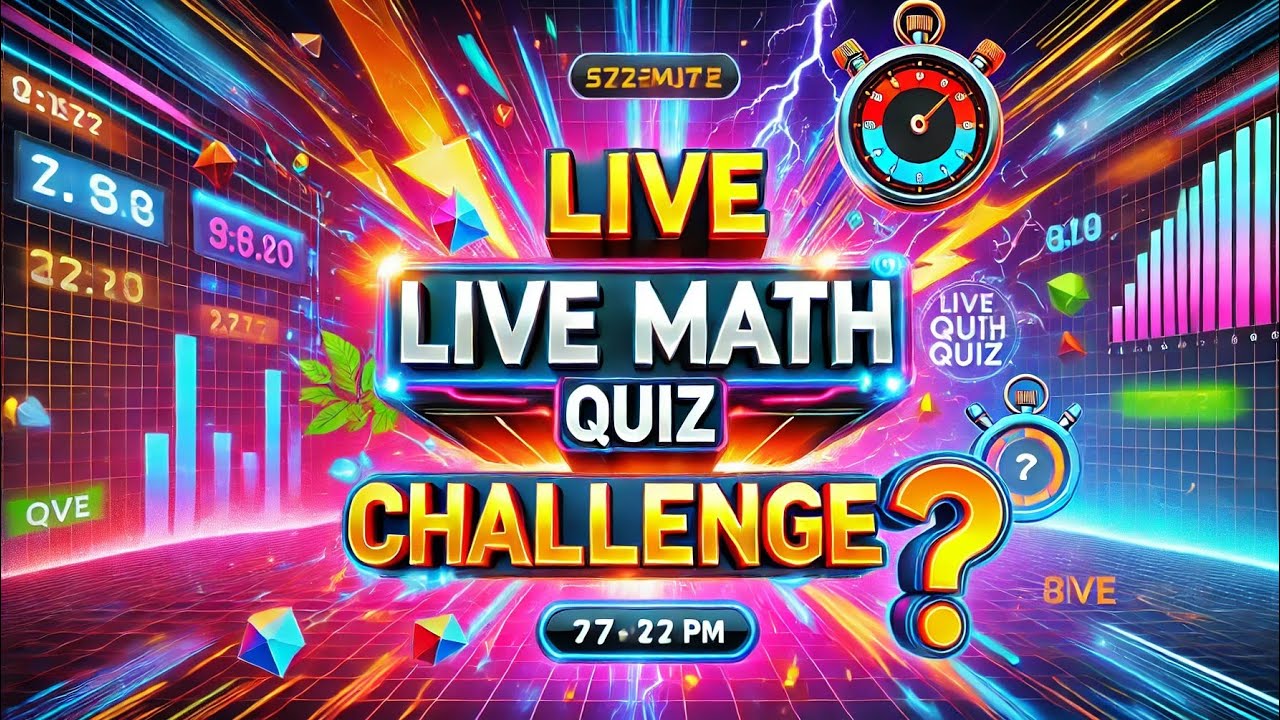🔥 Live Math Quiz Challenge | Solve Like a Genius & Test Your IQ! 🧠💡 ...