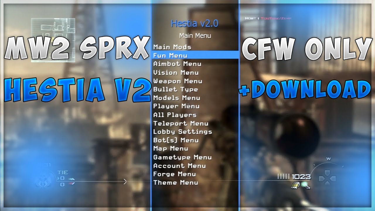 [MW2/PS3] Hestia v2.0 SPRX Modmenu (Host Menu, Pre-Game Menu) +Download - YouTube
