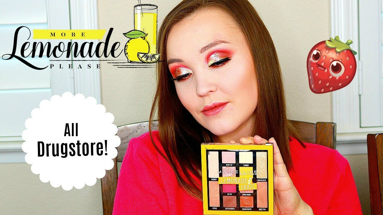 Strawberry Lemonade Eyes ft. Maybelline Lemonade Craze Palette | Amber ...