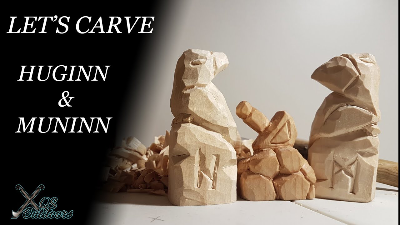 Wood Carving Odin's Raven | Full Tutorial | Super Beginner Friendly ...
