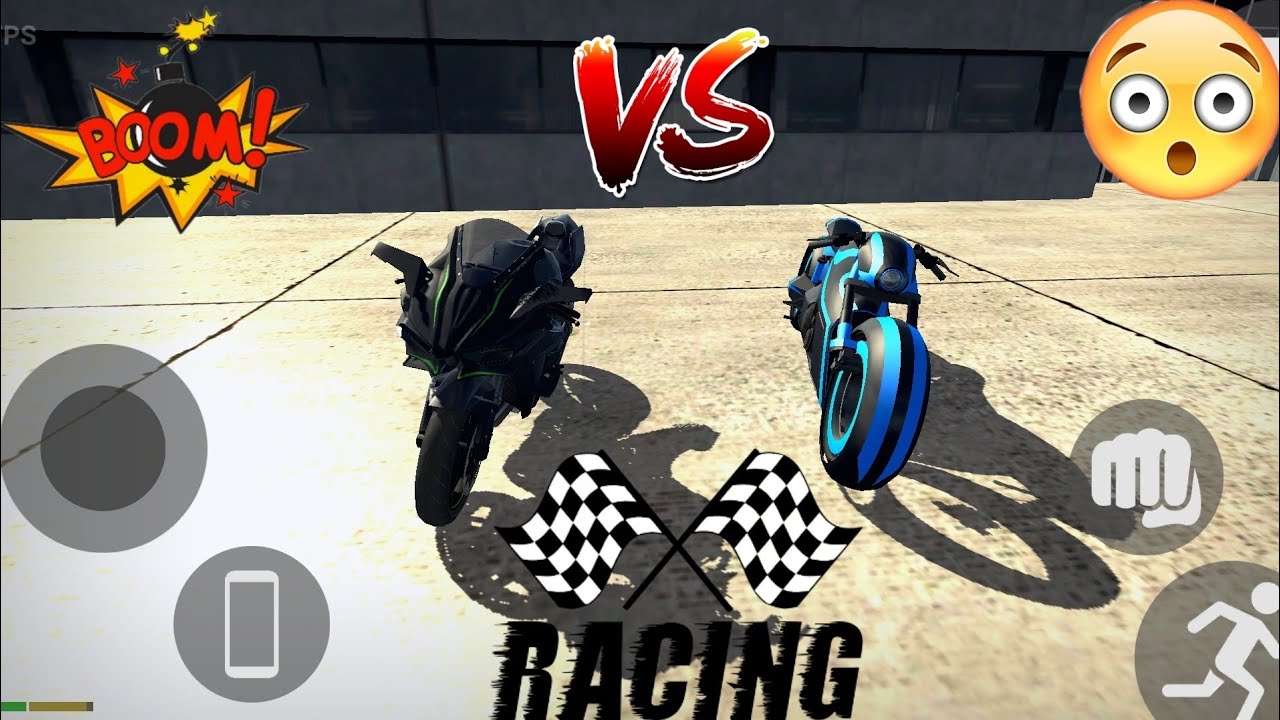 Race Between Ninja h2r and Tron Bike in Indian Bikes Driving 3d - YouTube