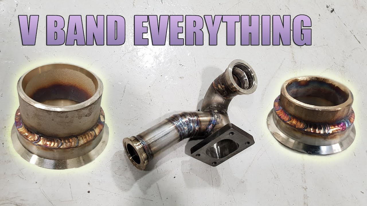 DIY 350Z Twin Turbo (5) - Adding V Bands To The Manifolds - YouTube