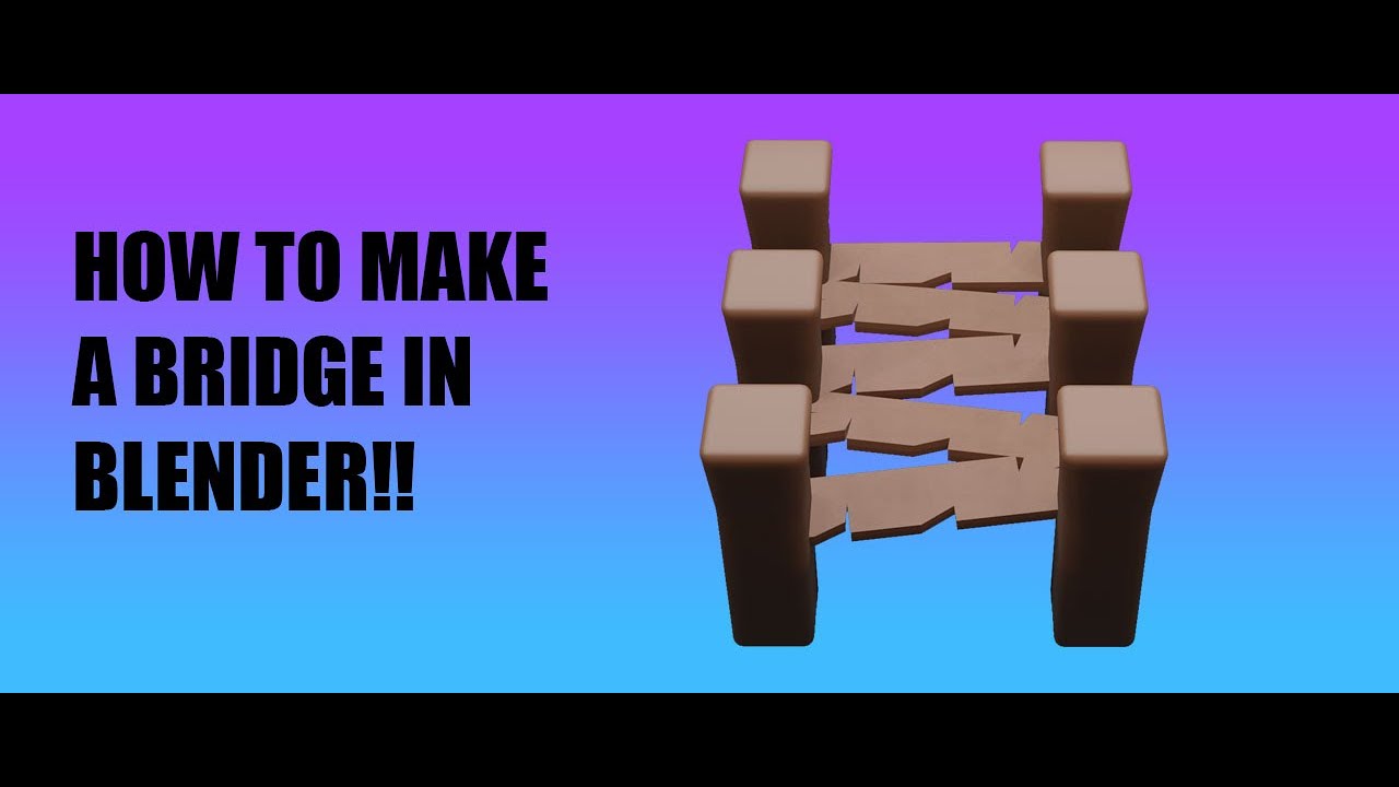 How to make a low polly bridge in blender ( For Roblox) - YouTube