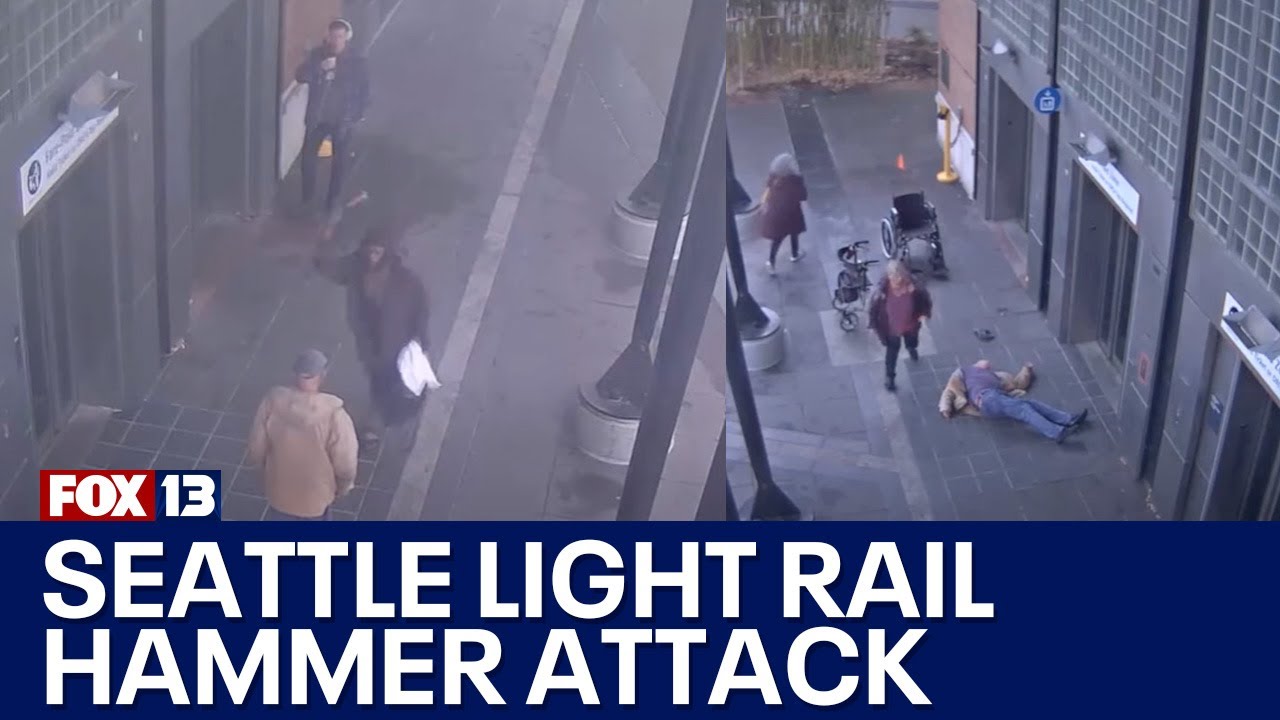 New video shows September light rail hammer attack | FOX 13 Seattle ...
