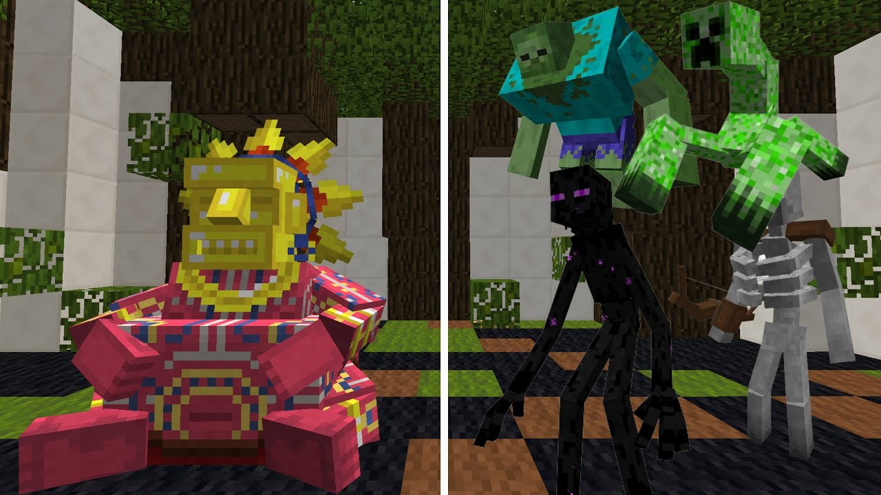 Sun God vs all Mutant Mobs in Minecraft - YouTube