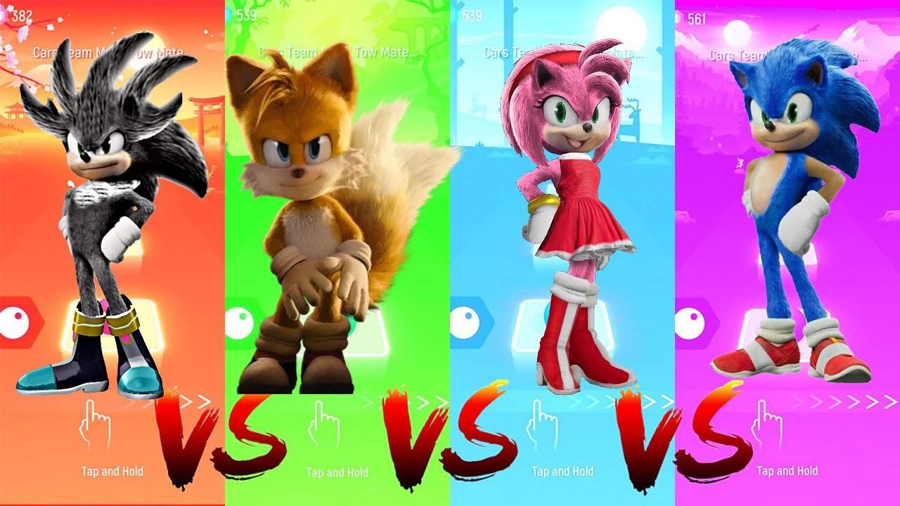 Silver Sonic Vs Tails Vs Amy Rose Vs Sonic Tiles Hop Edm Rush Youtube