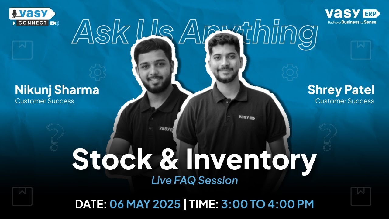 Stock and Inventory | Vasy Connect: Live FAQ Session 4 - YouTube