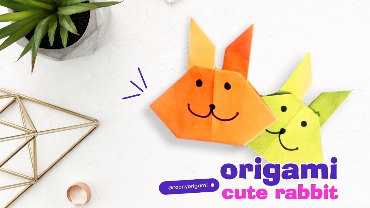 How to make Origami bunny bookmark | very simple and easy | DIY origami ...
