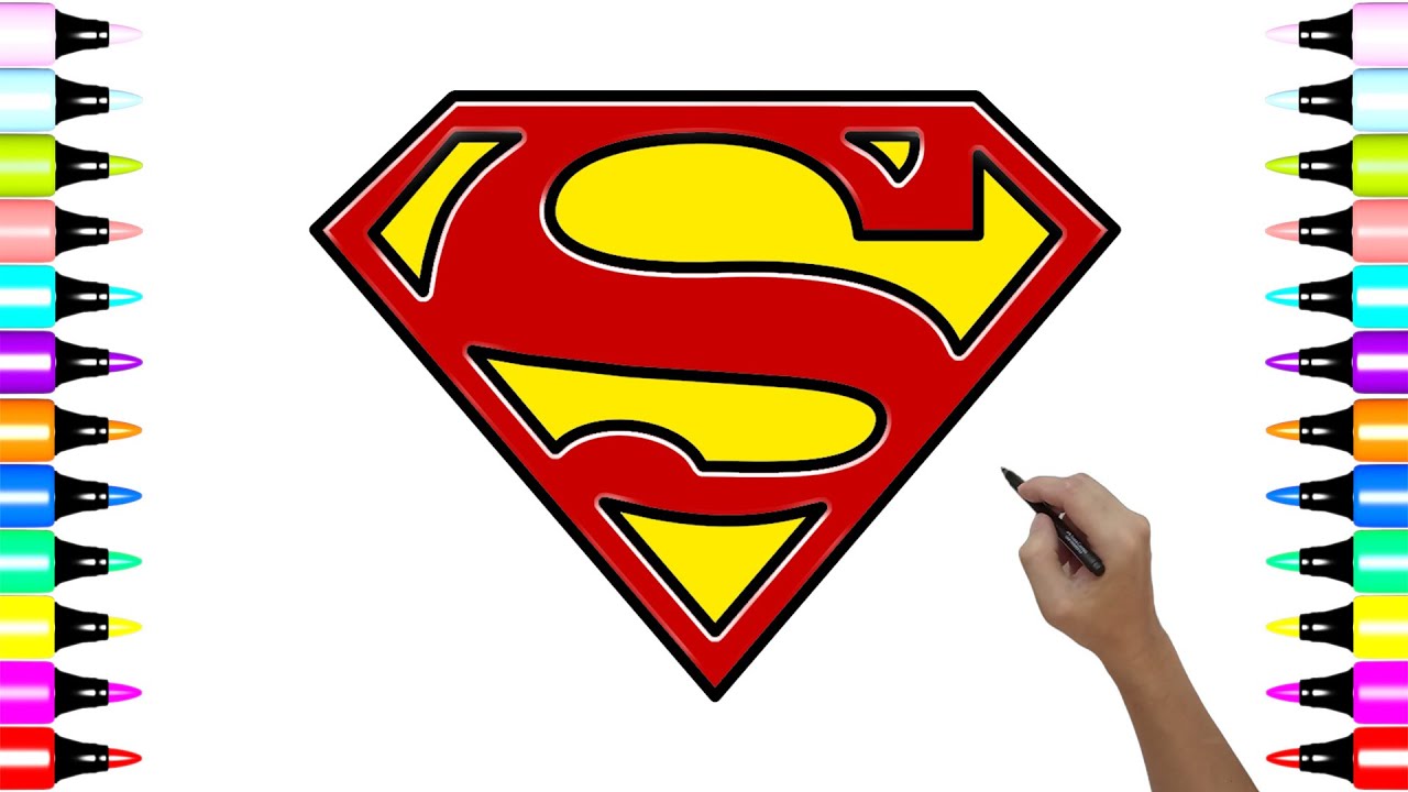 How to Draw SUPERMAN Logo Step by Step tutorial - YouTube