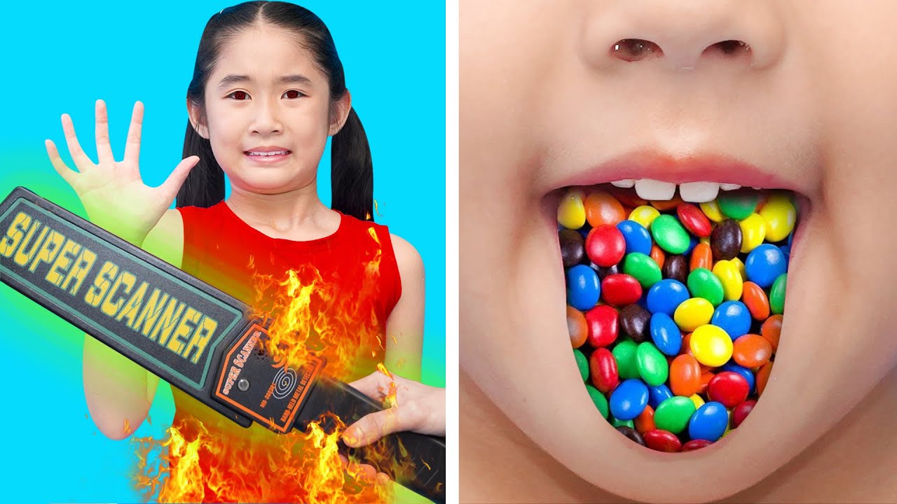 4 Elements Sneak Food into Class | Fire, Water, Air, Earth Students ...