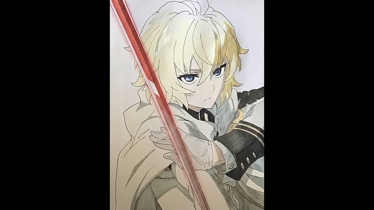 How to draw Mikaela Hyakuya from "Seraph Of The End" (step by step ...