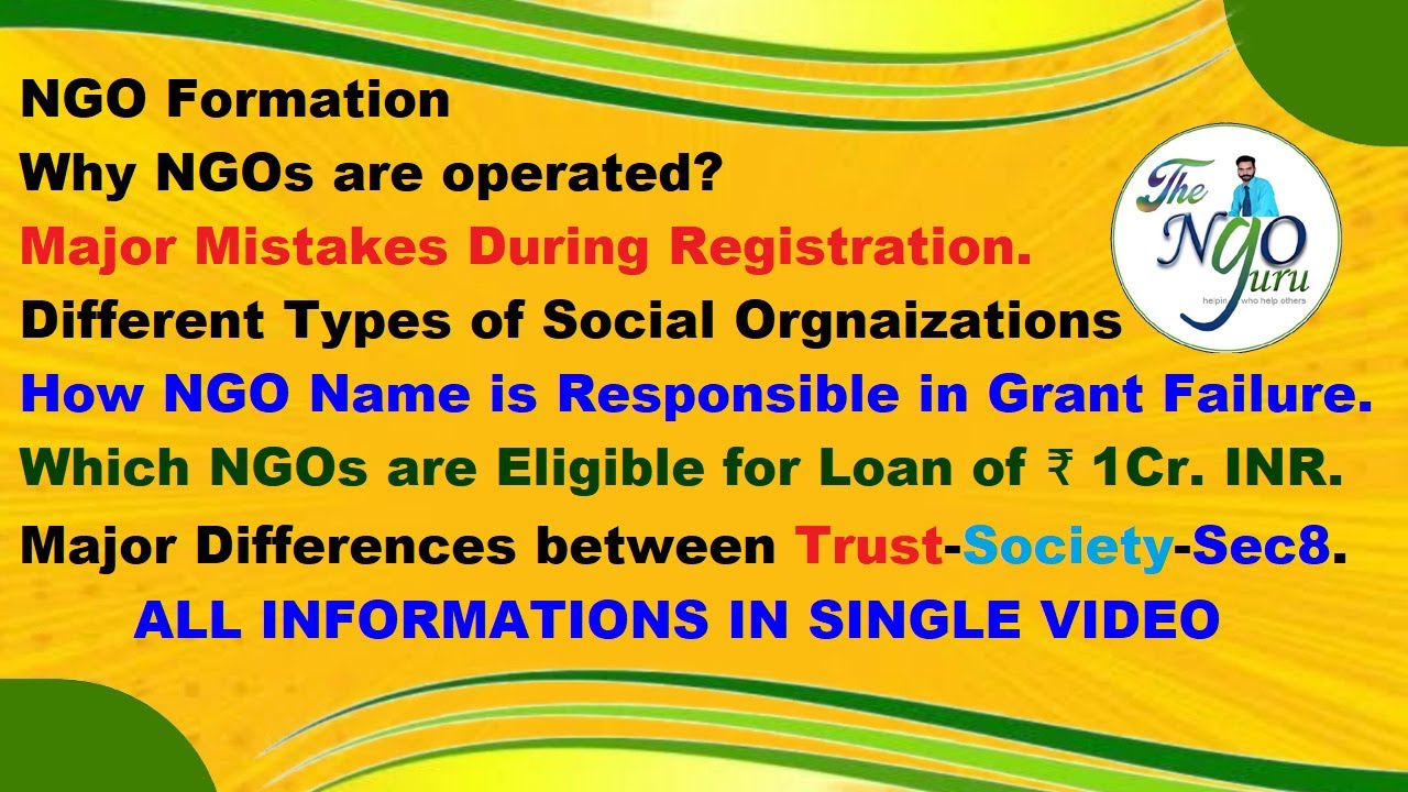 Different Type of NGOs. Which Registration is Best for our Social ...