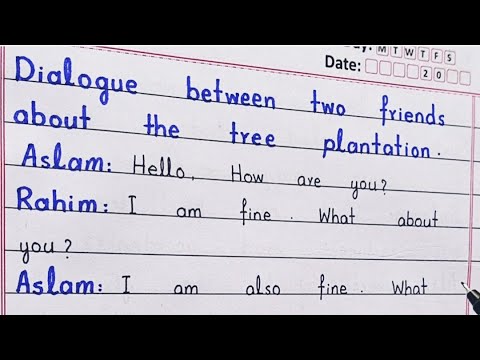 | DIALOGUE BETWEEN TWO FRIENDS ABOUT THE TREE PLANTATION | - YouTube