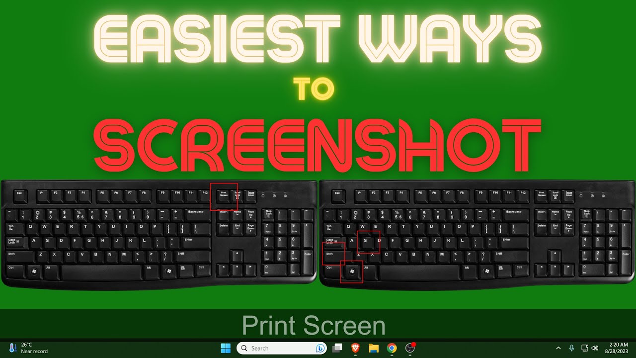How to take screenshots in a Windows PC - YouTube
