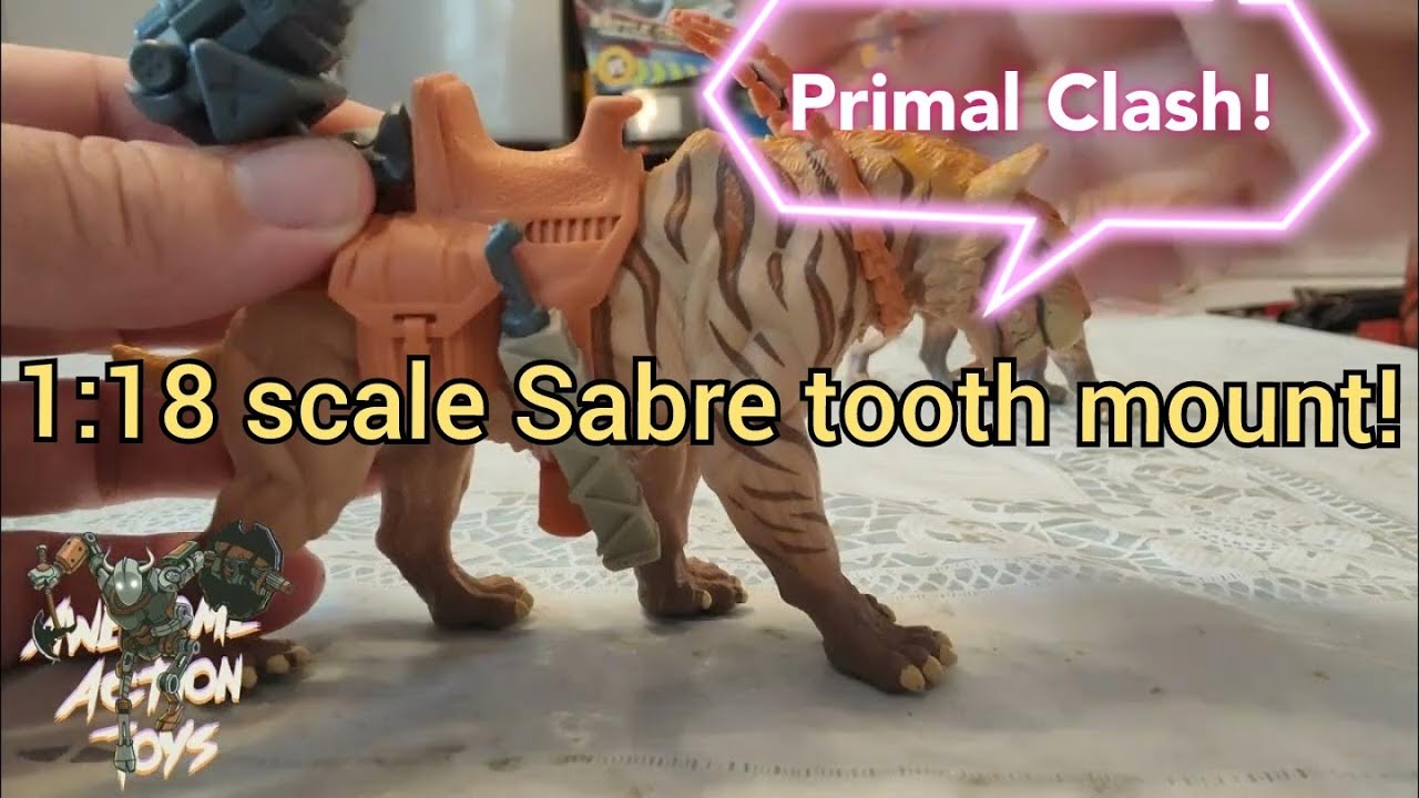 Lanard Primal Clash Sabertooth Tiger 1:18 scale action figure. Another ...