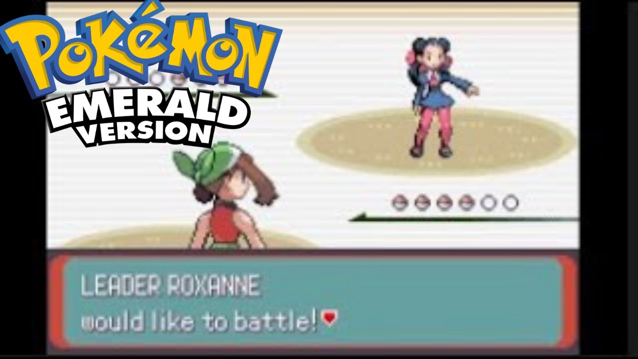 Let's Play Pokemon Emerald Part 5 - Rustboro Gym - YouTube