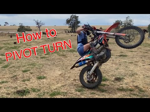 How to do a pivot turn on a dirt bike - YouTube