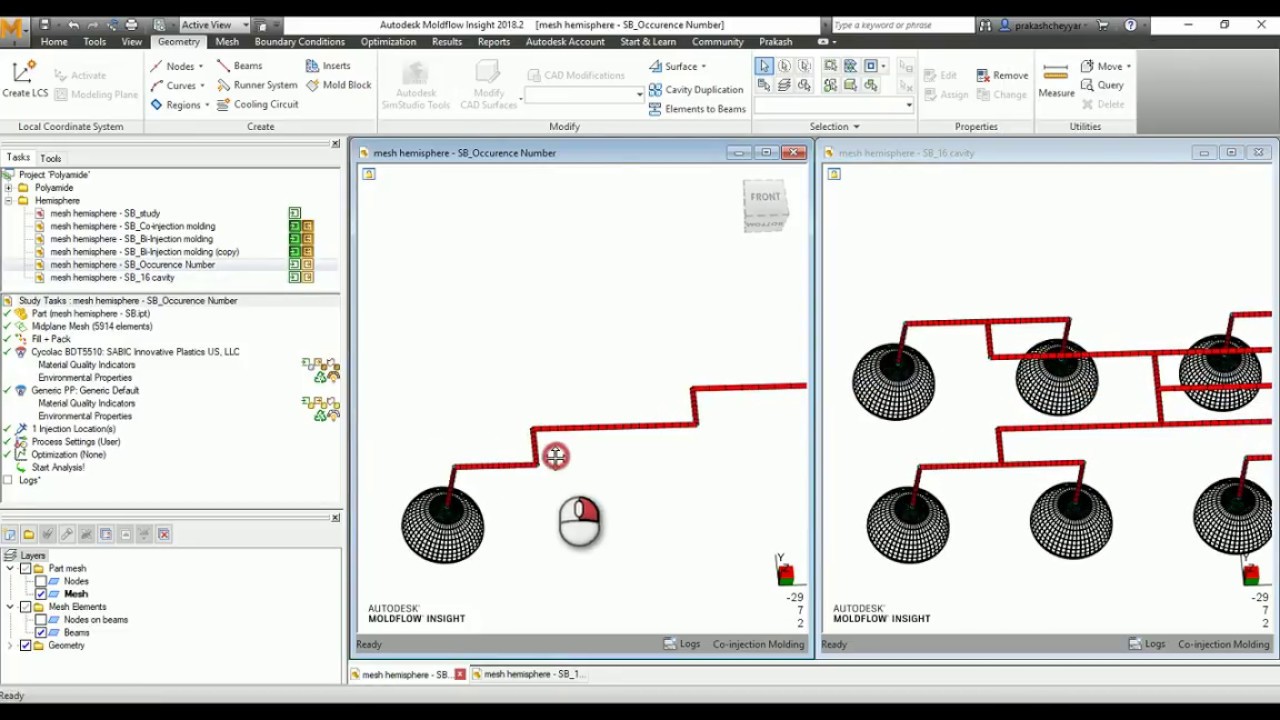 Occurrence numbers SIMULATION MOLDFLOW SYNERGY - YouTube