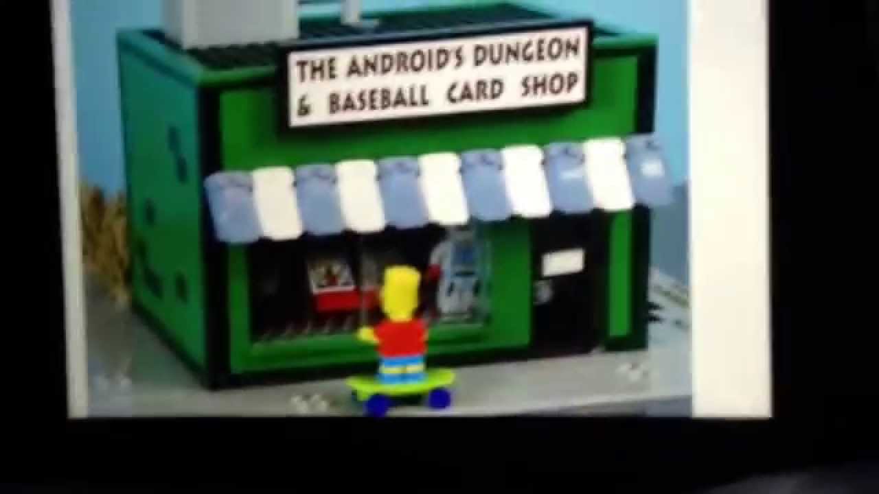 The androids dungeon &baseball card shop lego Simpsons - YouTube