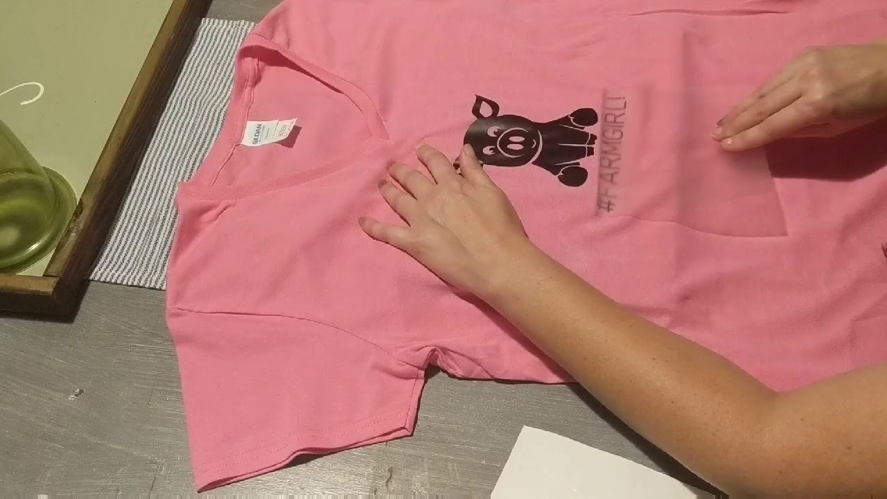 How to put a decal on a tee shirt - YouTube