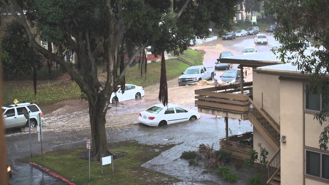El Nino storm flooding in Pt. Loma San Diego - YouTube