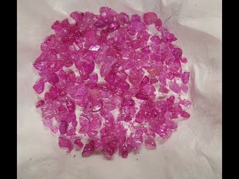 (52) breaking and recoloring glass stones - YouTube