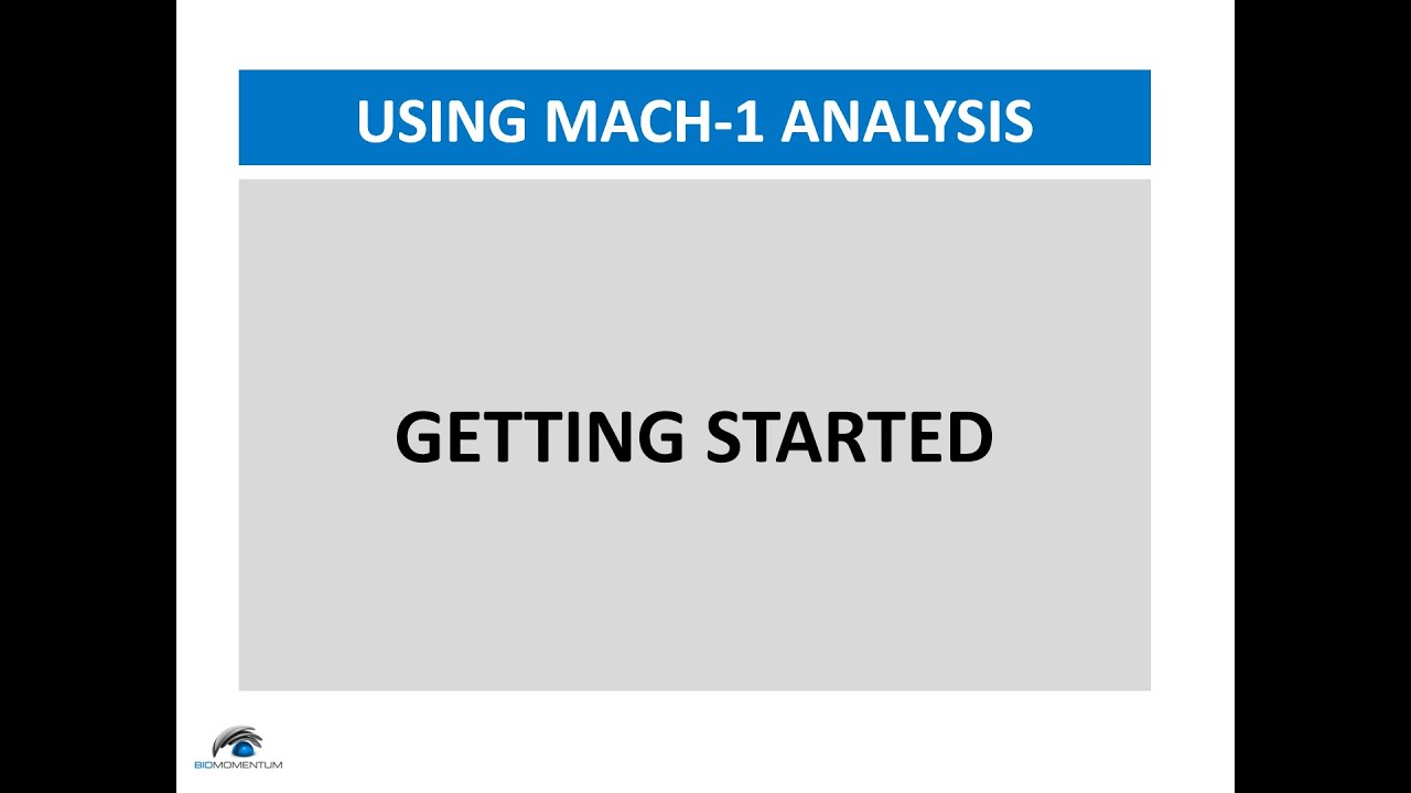Mach-1 Analysis User Manual - Part 1 - Getting Started - YouTube
