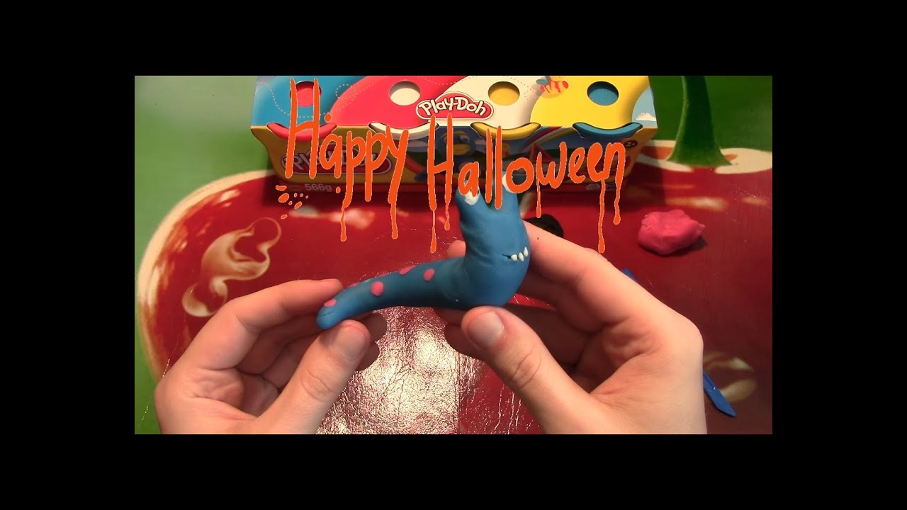 Halloween. How to make a Halloween Slug from plasticine. Play - Doh ...