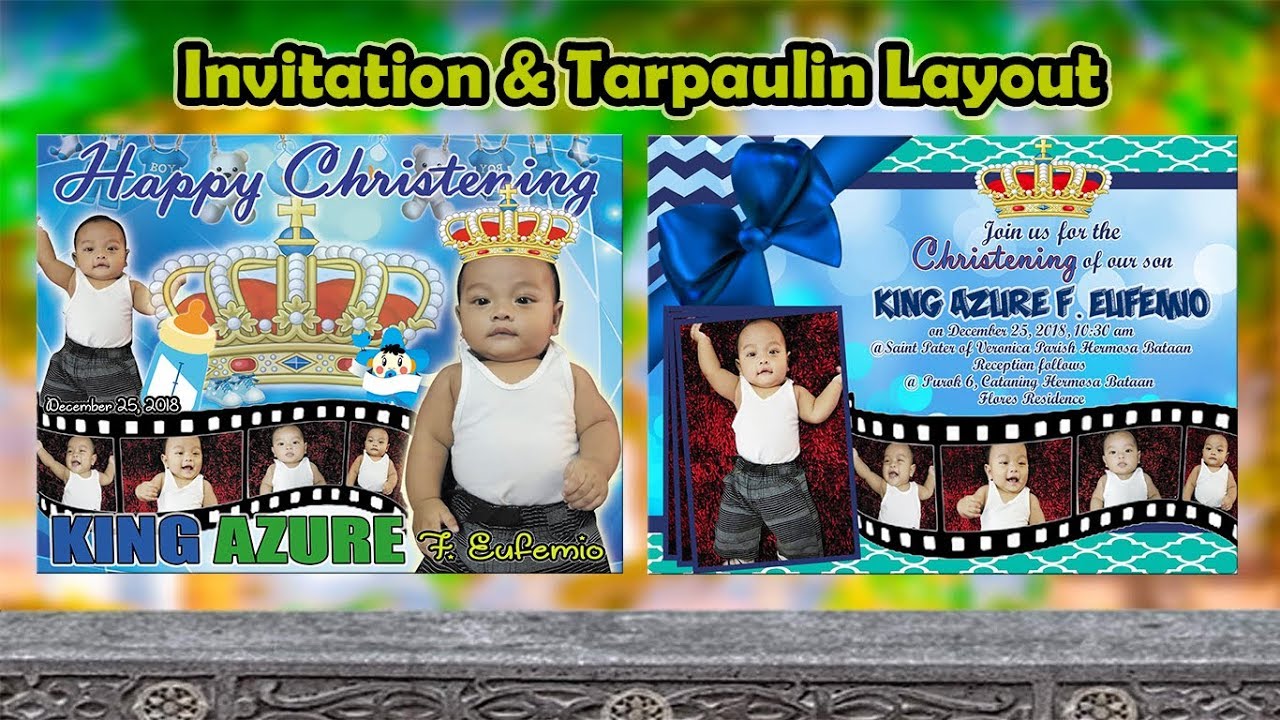 Sample Christening Tarpaulin Layout