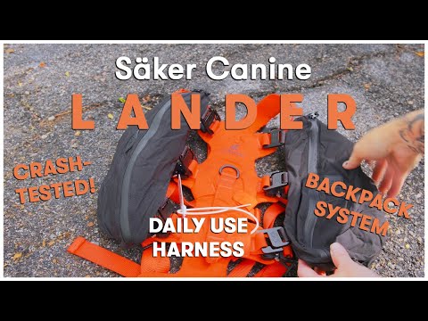 Säker Lander: Crash-tested Modular Dog Harness for safe travel, backpacking, rescue, and daily use