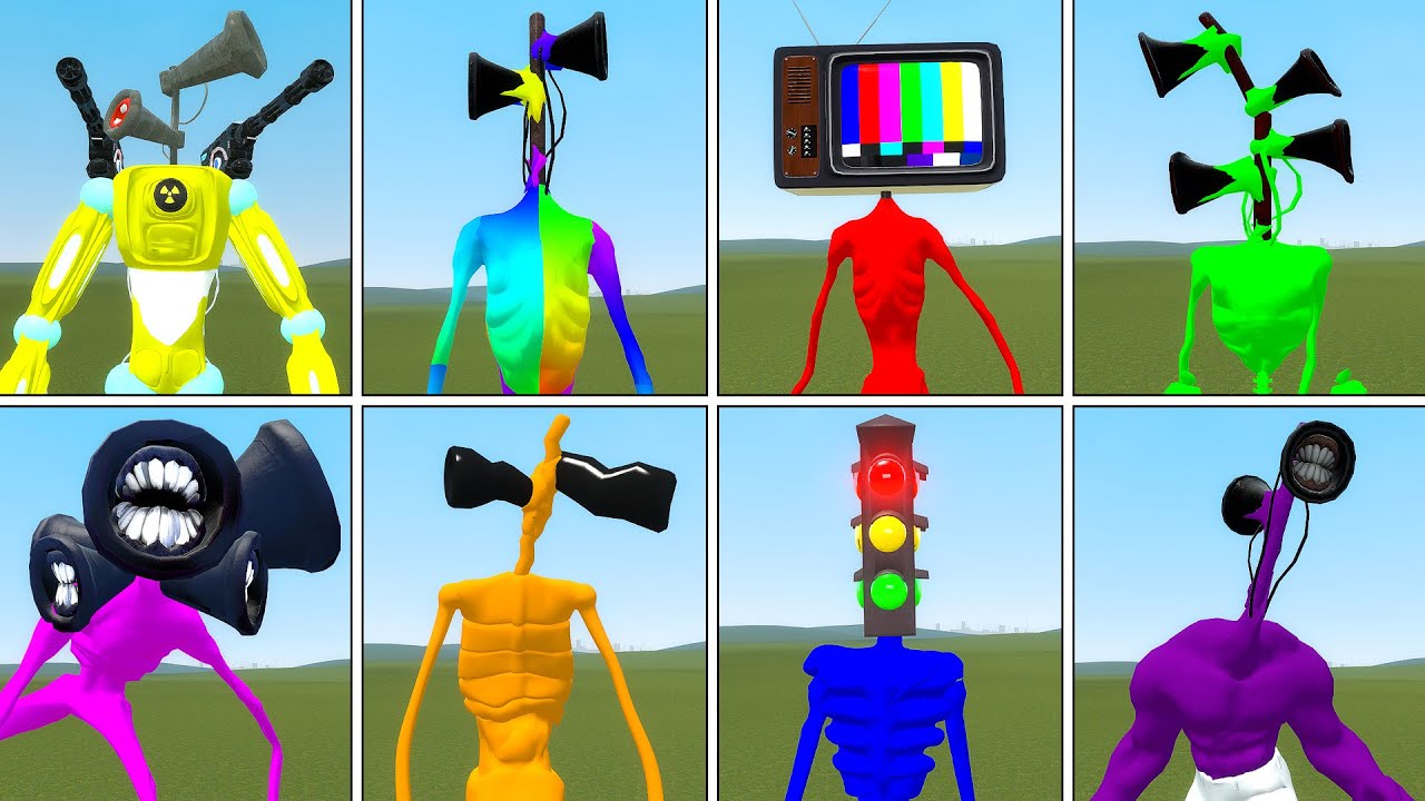 ALL SIREN HEAD ALL COLORS! Garry's Mod Sanbox - YouTube
