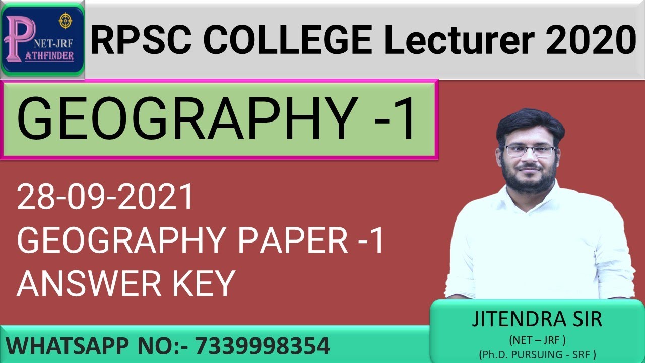 PAPER 1 RPSC College Lecturer Geography Answer Key Rpsc Assistant paper-1-rpsc-college-lecturer-geography-answer-key-rpsc-assistant