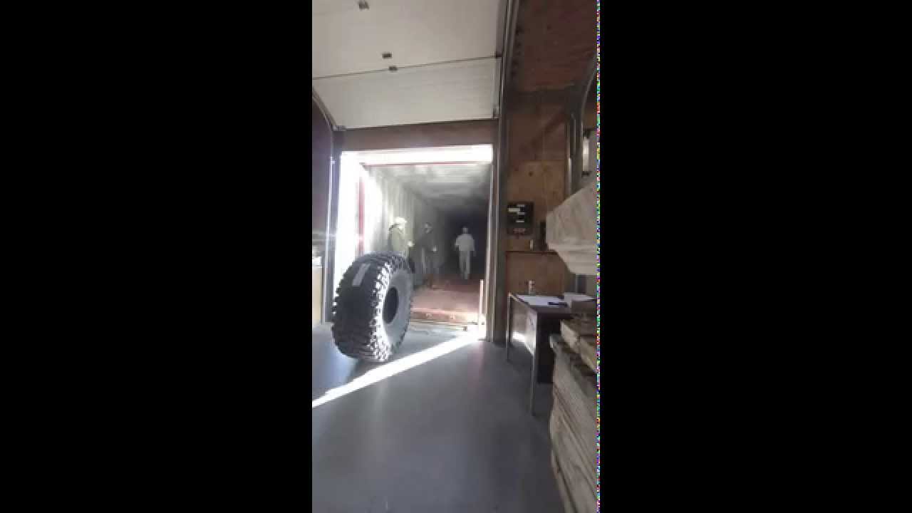 Loading A Container Full of Tires - YouTube