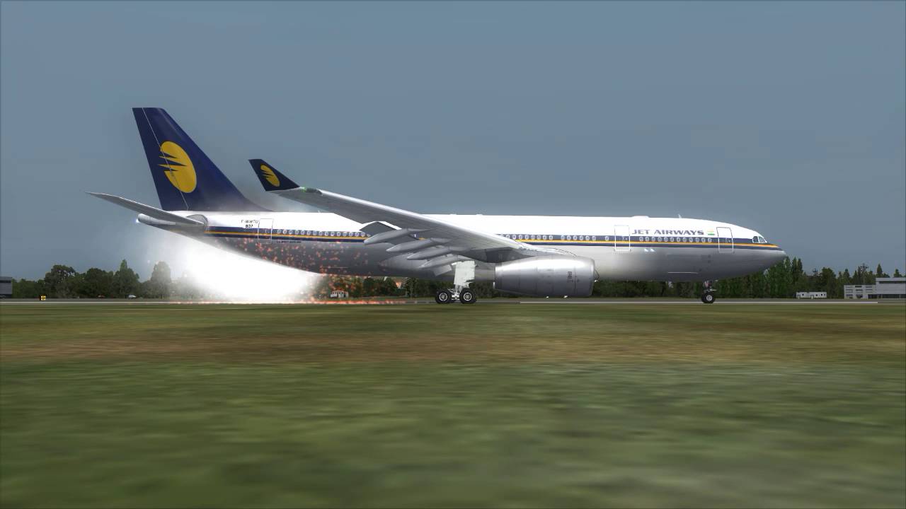 Jet Airways A330 FIRE at Gibraltar Airport - YouTube