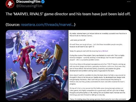 the marvel rivals layoffs - YouTube