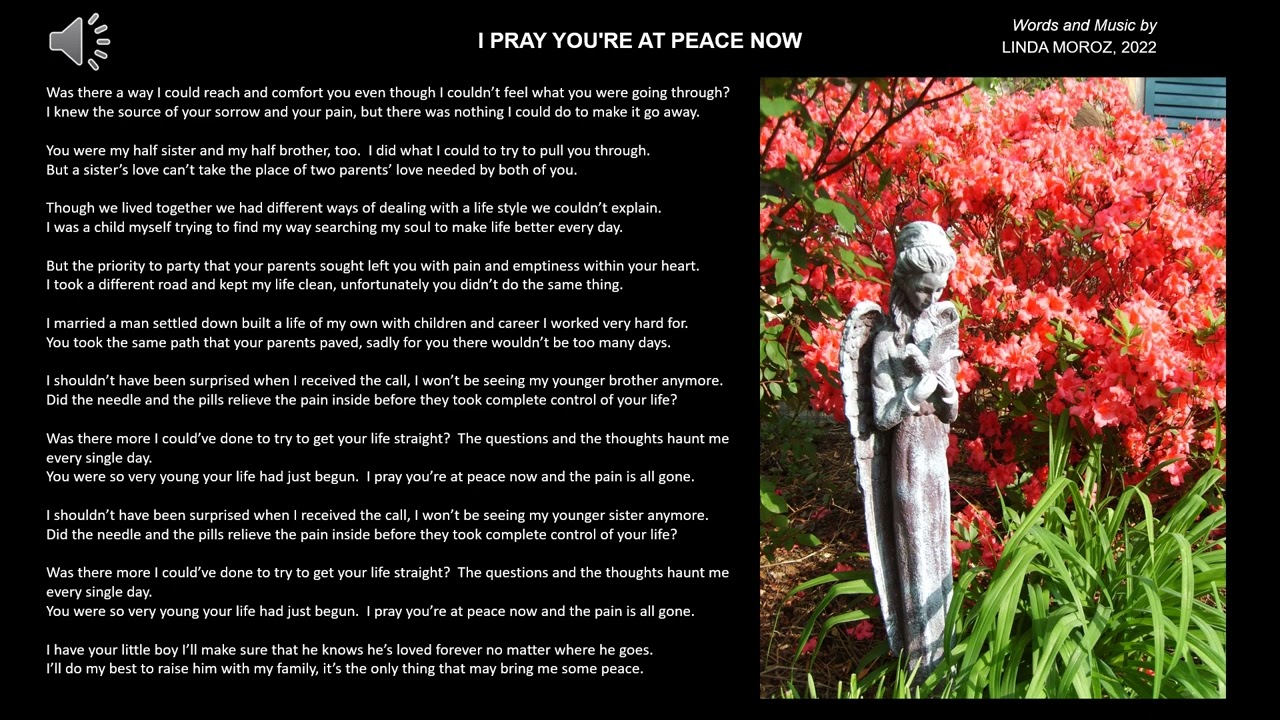 I Pray You're At Peace Now - YouTube