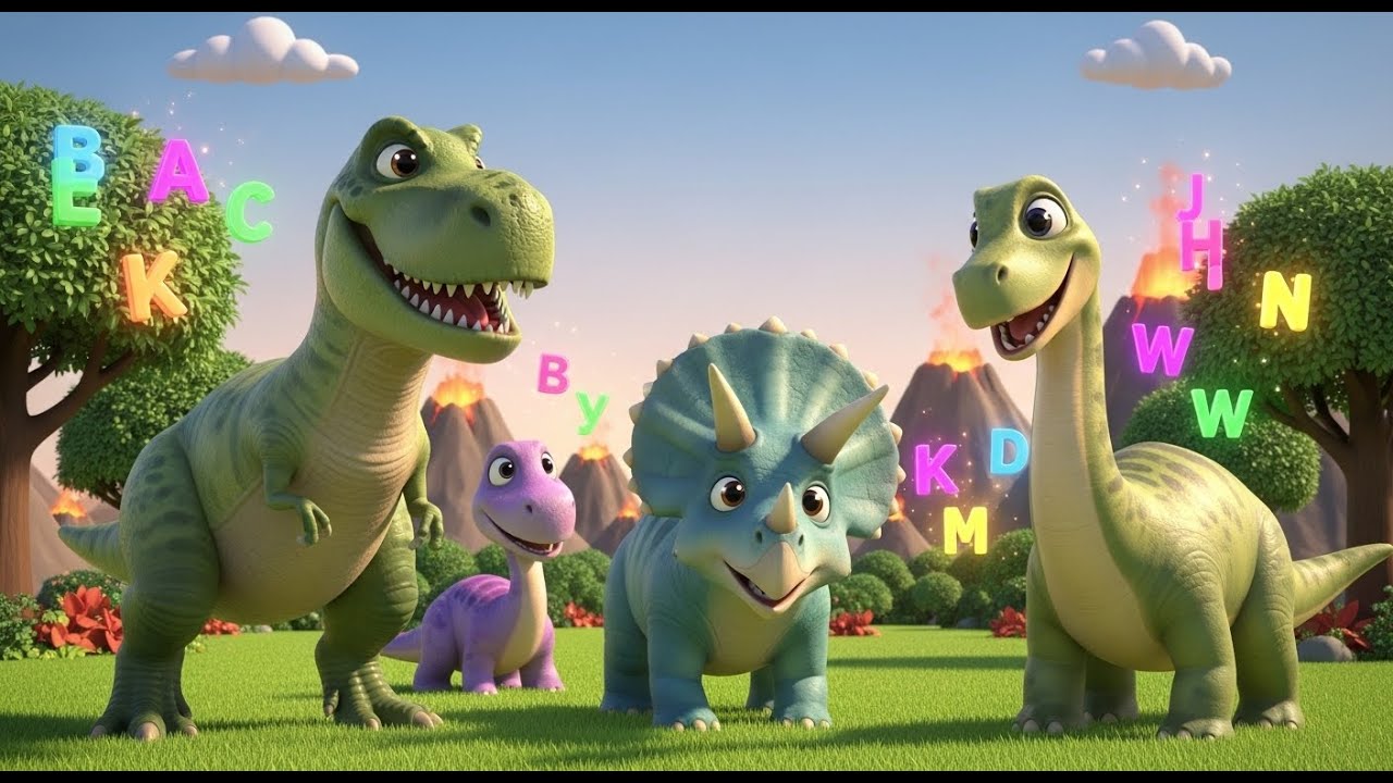 Dinosaur ABC Park Fun 🦖🌳 | Alphabet Learning for Kids | Preschool ABC ...
